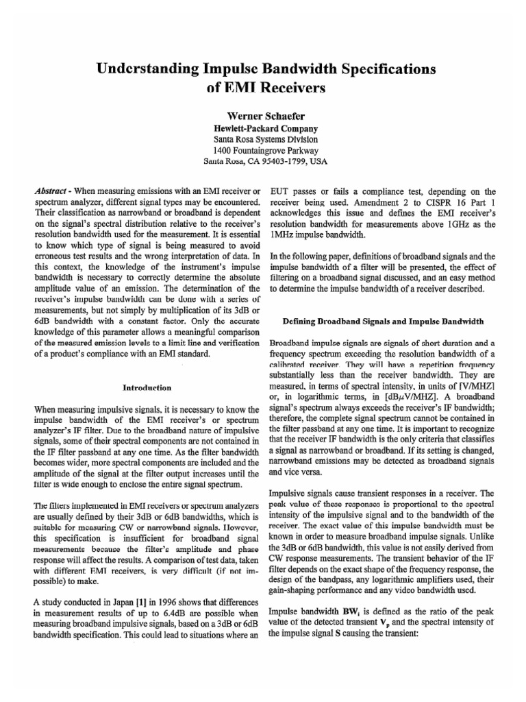 3db and 6db Bandwidth | PDF