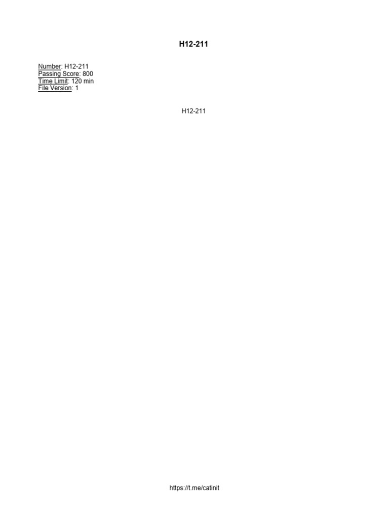 Huawei_H12_211_HCIA_Routing&Switching_184Q_Aug_24,_2020 | PDF Huawei_H12_211_HCIA_Routing&Switching_184Q_Aug_24,_2020 | PDF