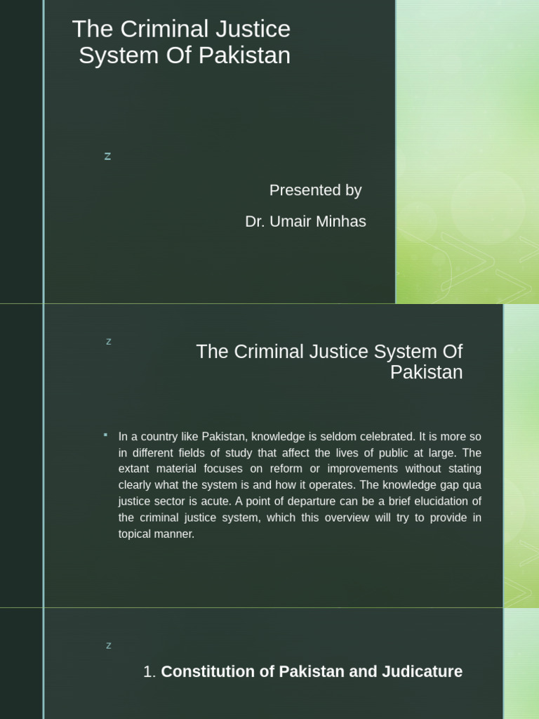 Overview of Pakistan's Criminal Justice System | PDF | Prosecutor | Crimes