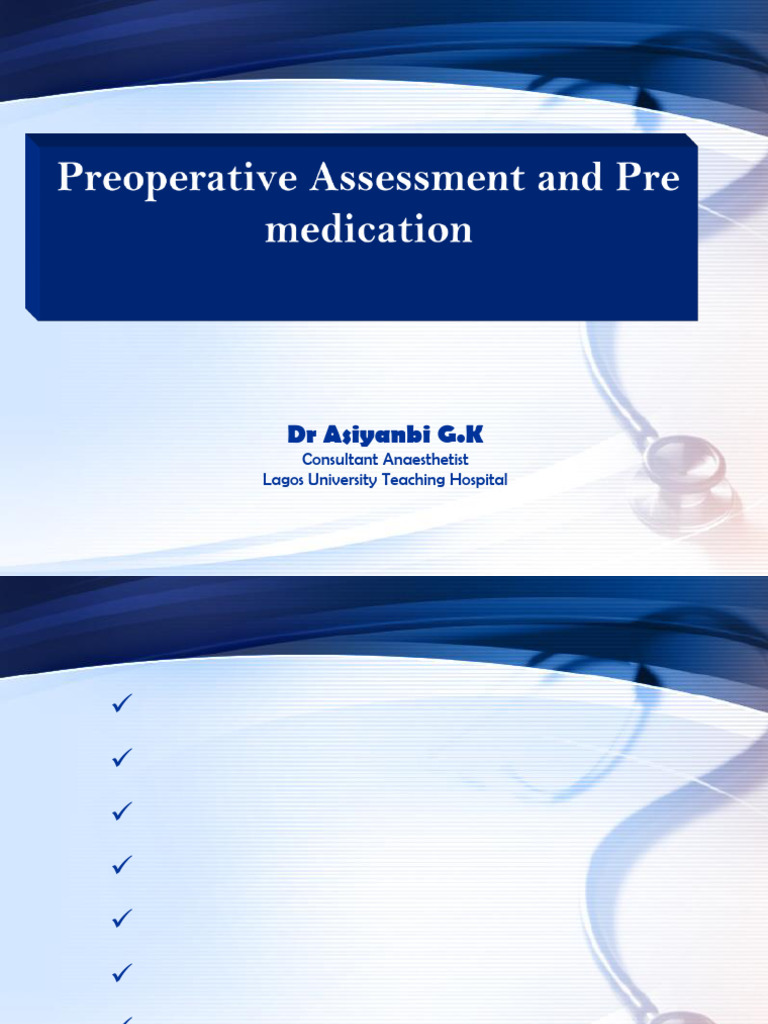 Preoperative Assessment | PDF
