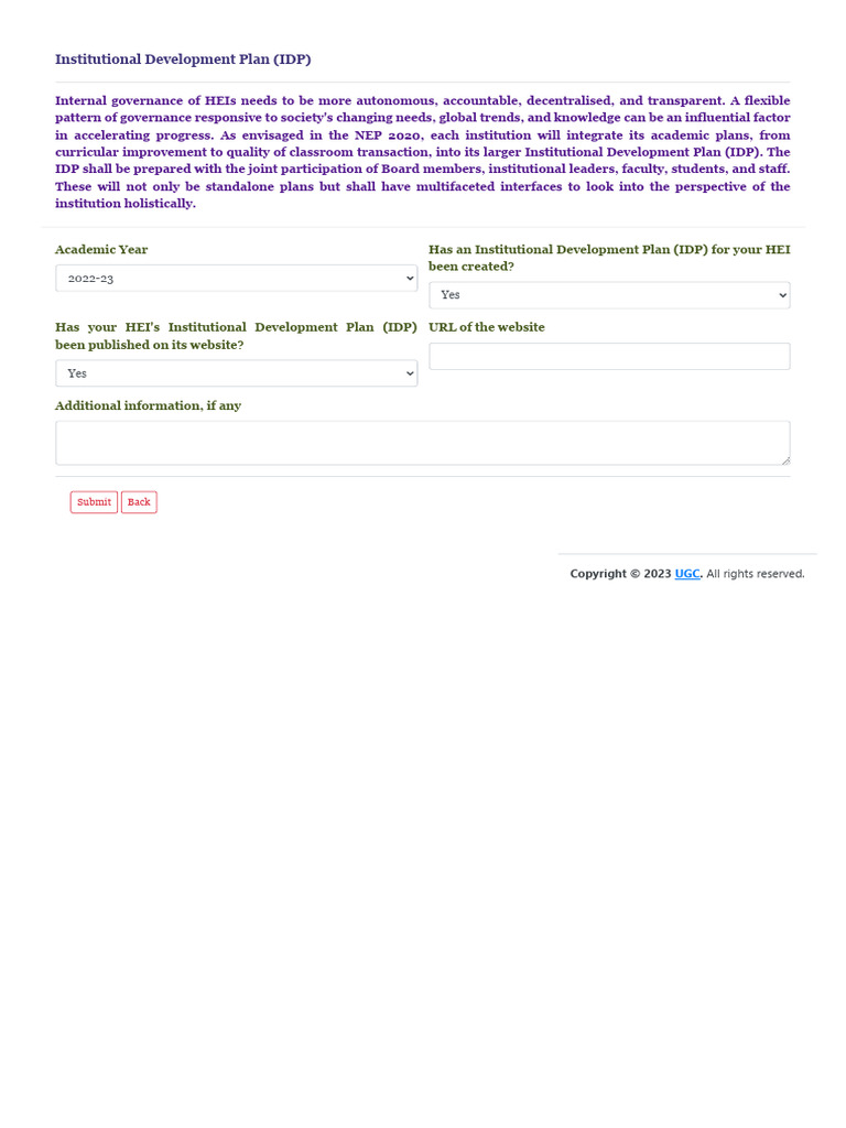 Institutional Development Plan | PDF