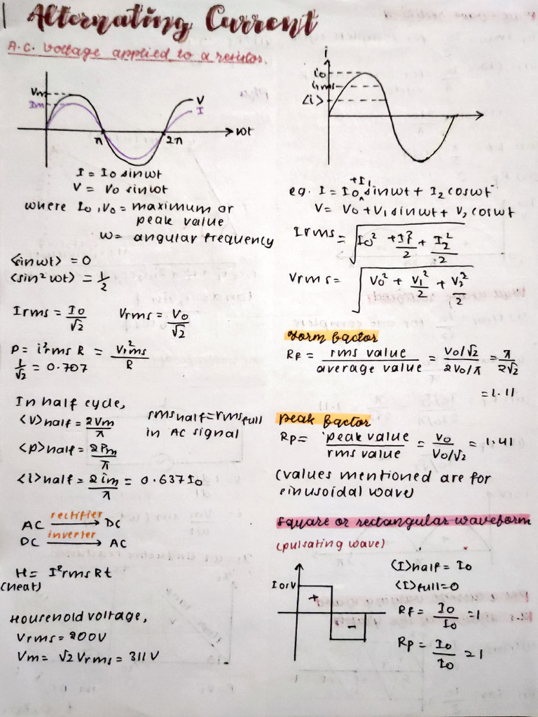 Chapter 7 Alternating Current | PDF