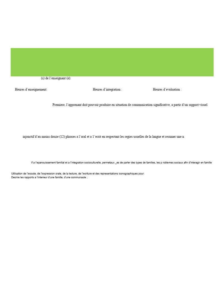 1ère A4 Projet Péda National 2024 | PDF