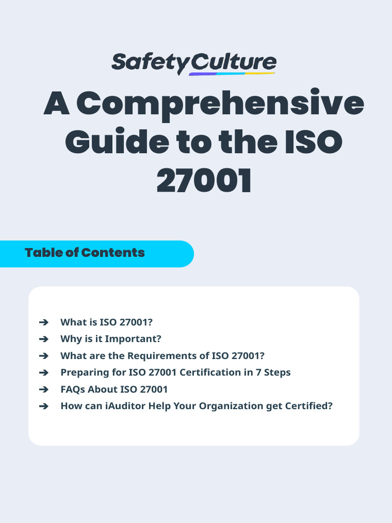 A Comprehensive Guide To The ISO 27001 | PDF