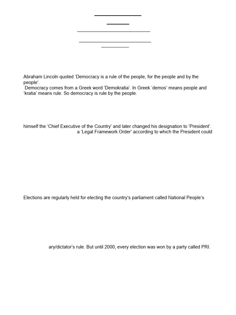 Ch-1 WHAT IS DEMOCRACY, WHY DEMOCRACY | PDF