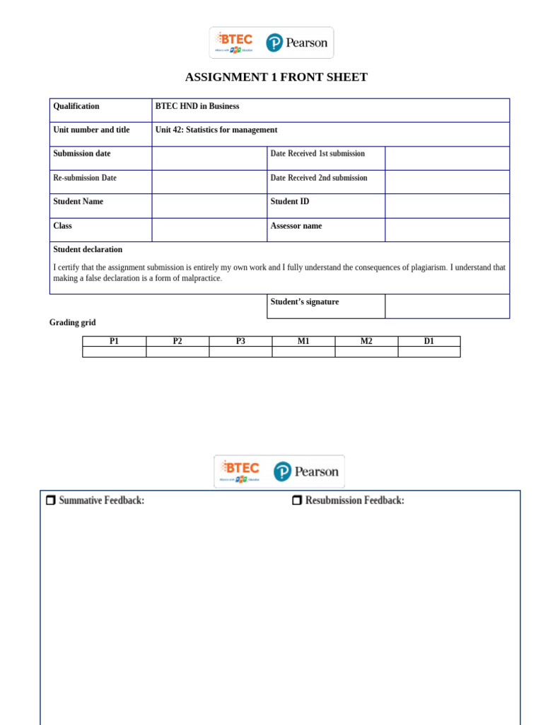 570_Assignment 1_Frontsheet | PDF