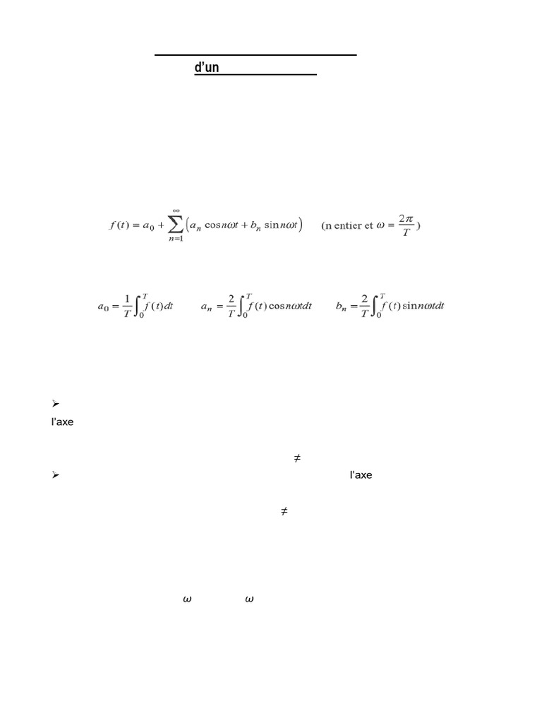Decomposition en Serie de Fourier | PDF