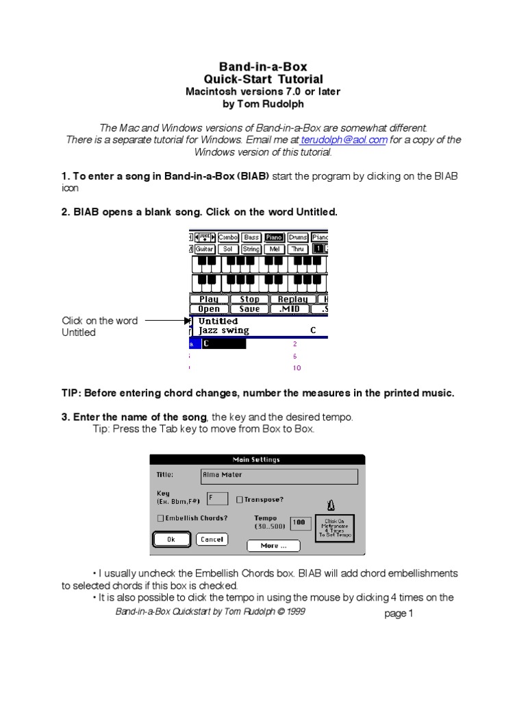 Manual Band in A Box | PDF | Computing | Software