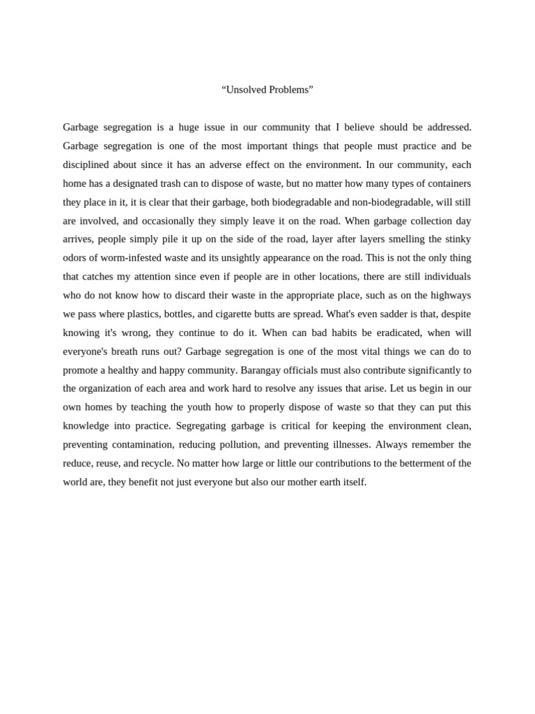 ARTICLE - Javier - Unsolved Problems | PDF