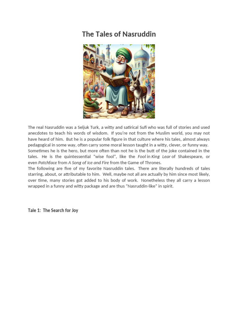 The Tales of Nasruddin | PDF