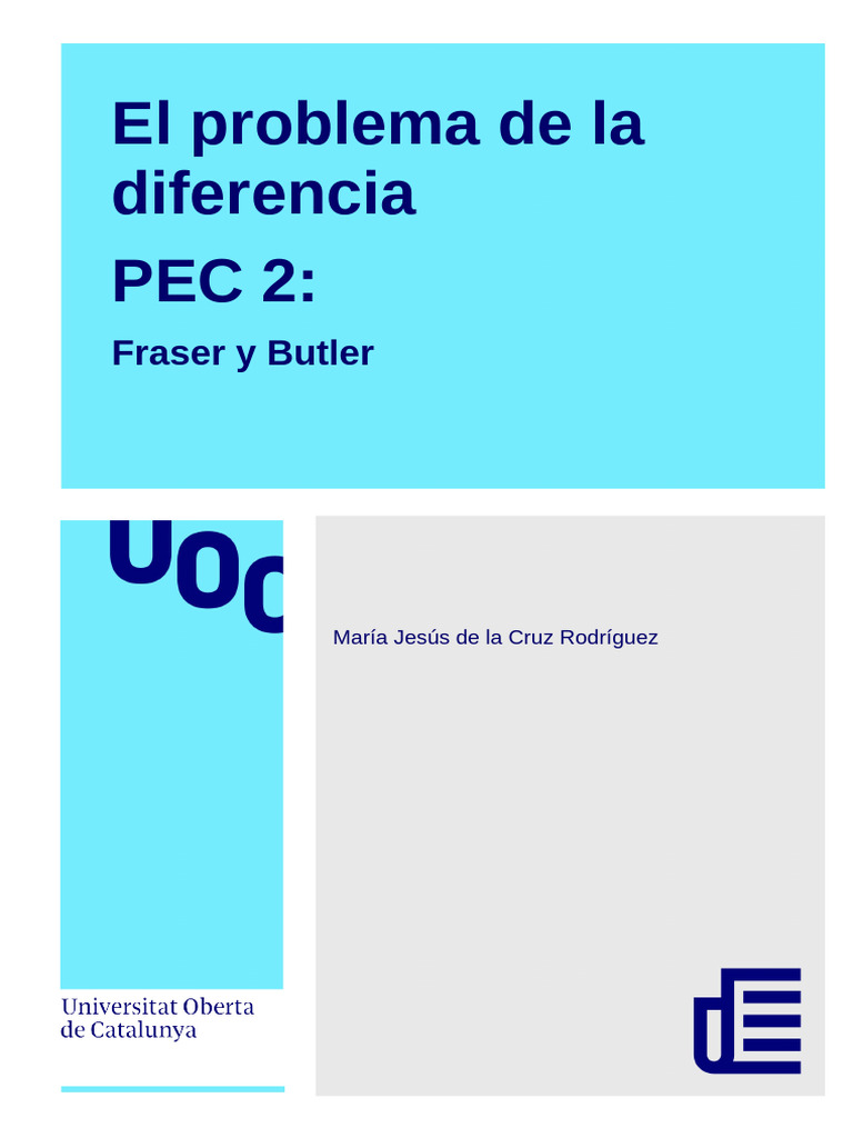 El Problema de La Diferencia - PEC2 - MariaJdelaCruz | PDF
