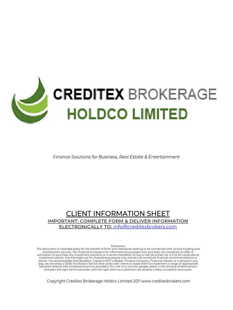 CIS Form Customer Information Sheet PDF | PDF | Banks | Business