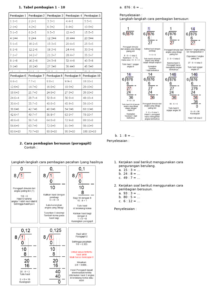 Materi Pembagian | PDF