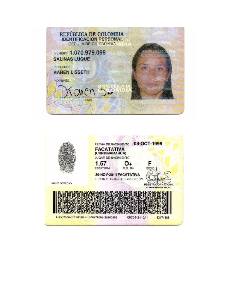 CEDULA Karen Lisseth Salinas Luque | PDF