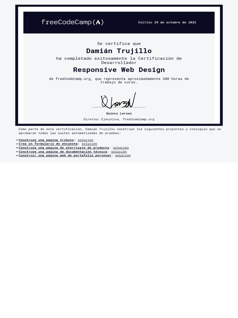 Certificación de Diseño Web Responsivo _ freeCodeCamp.org | PDF