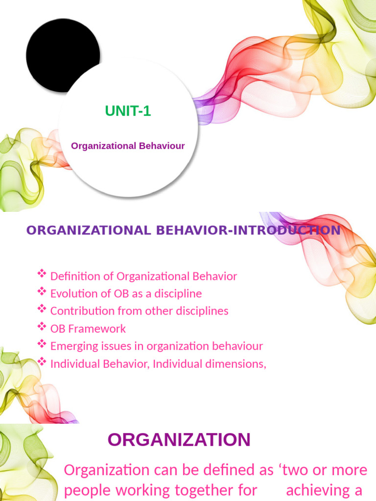 Unit 1 OB BBA | PDF