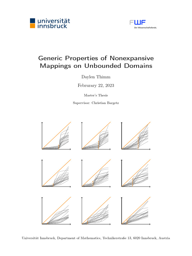 Generic Properties of Nonexpansive Mappings On Unbounded Domains | PDF