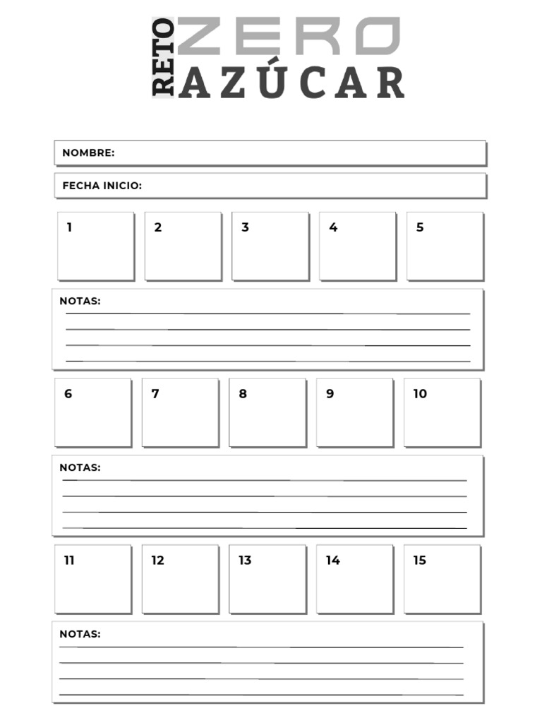 Preparación Tracker Reto Zero Azucar Byn-1 | PDF