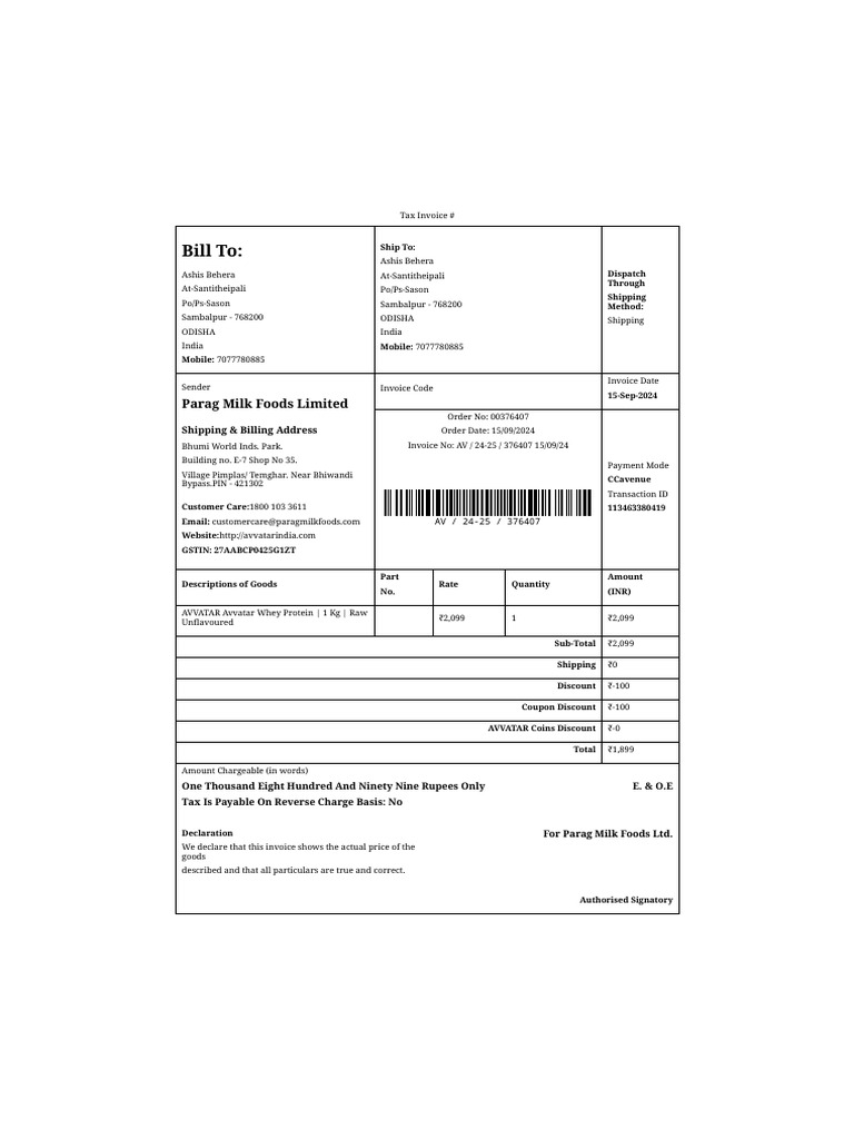 Tax Invoice | PDF