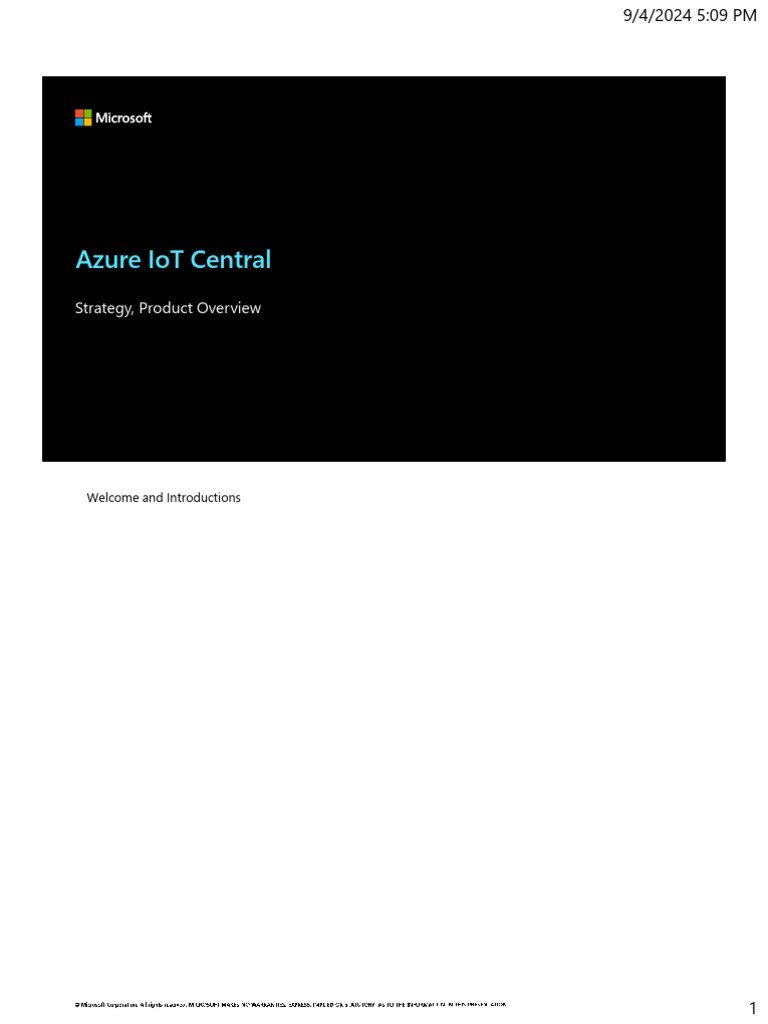 Azure IoT Central overview | PDF