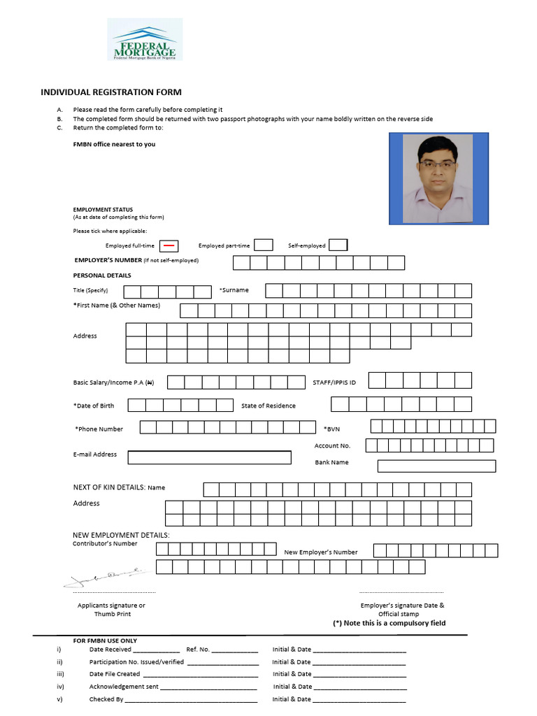 NHF Individual Registration Form | PDF