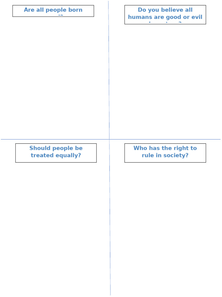 Salon Exercise Quadrant Sheet | PDF