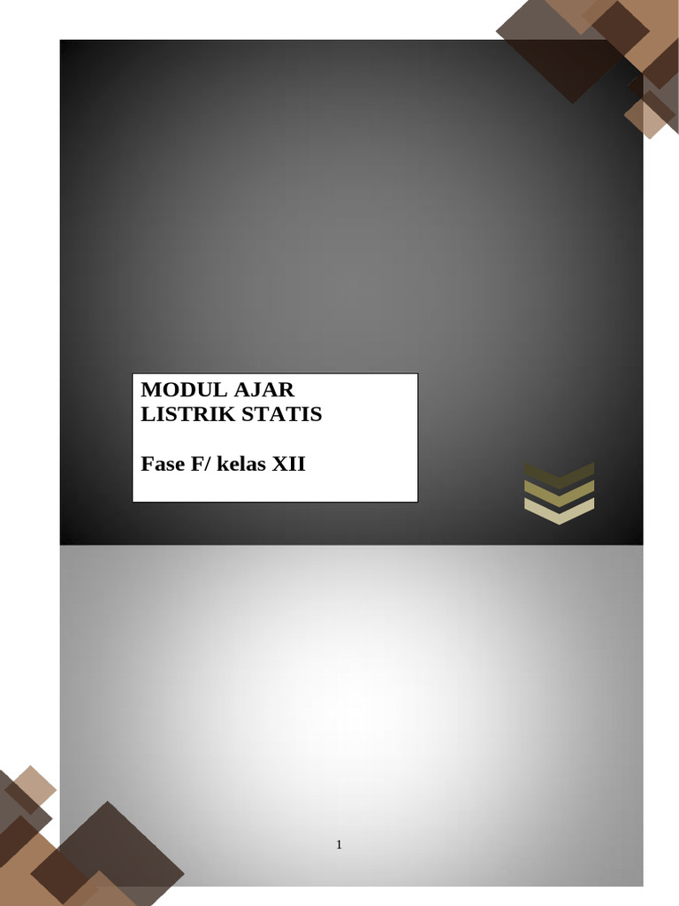 Modul Ajar Kelas 12 Listrik Statis | PDF