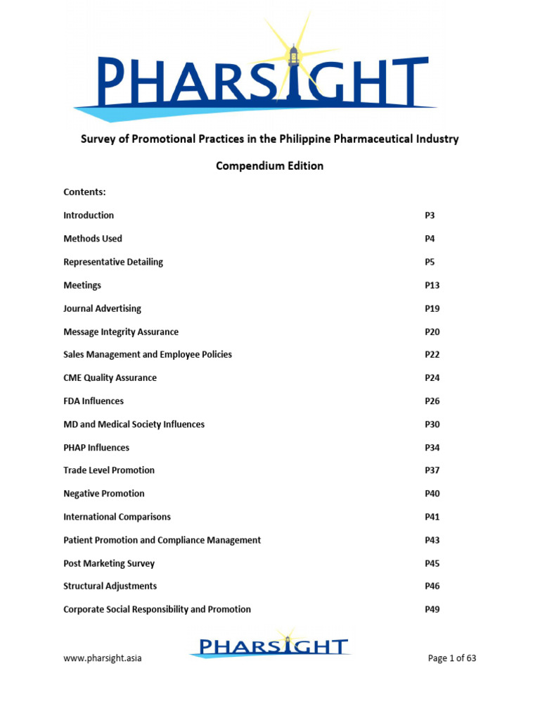 Promotional Practices in The Philippine Pharmaceutical Industry ...