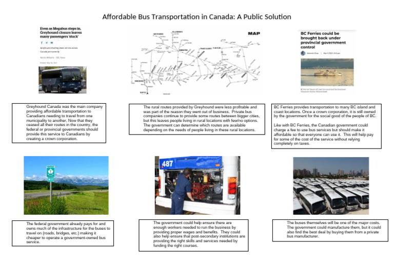Economic System Poster - National Affordable Bus Service | PDF