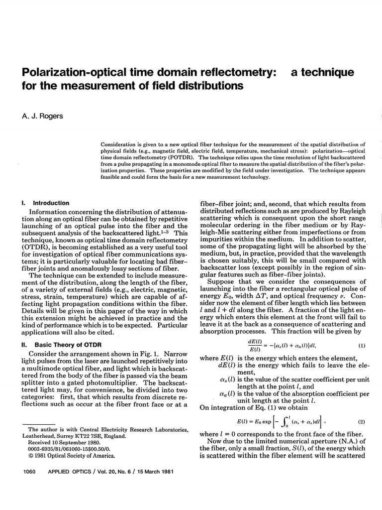 Polarization-Optical Time Domain Reflectometry - A Technique For The ...