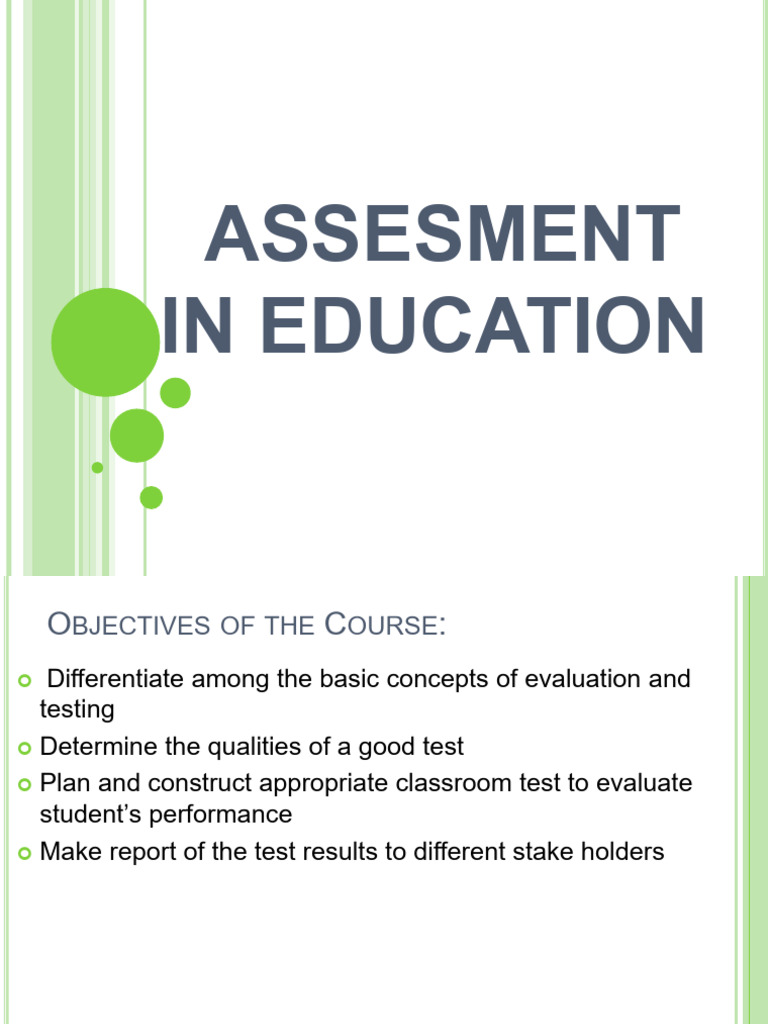Assessment in Education Intro 24 | PDF