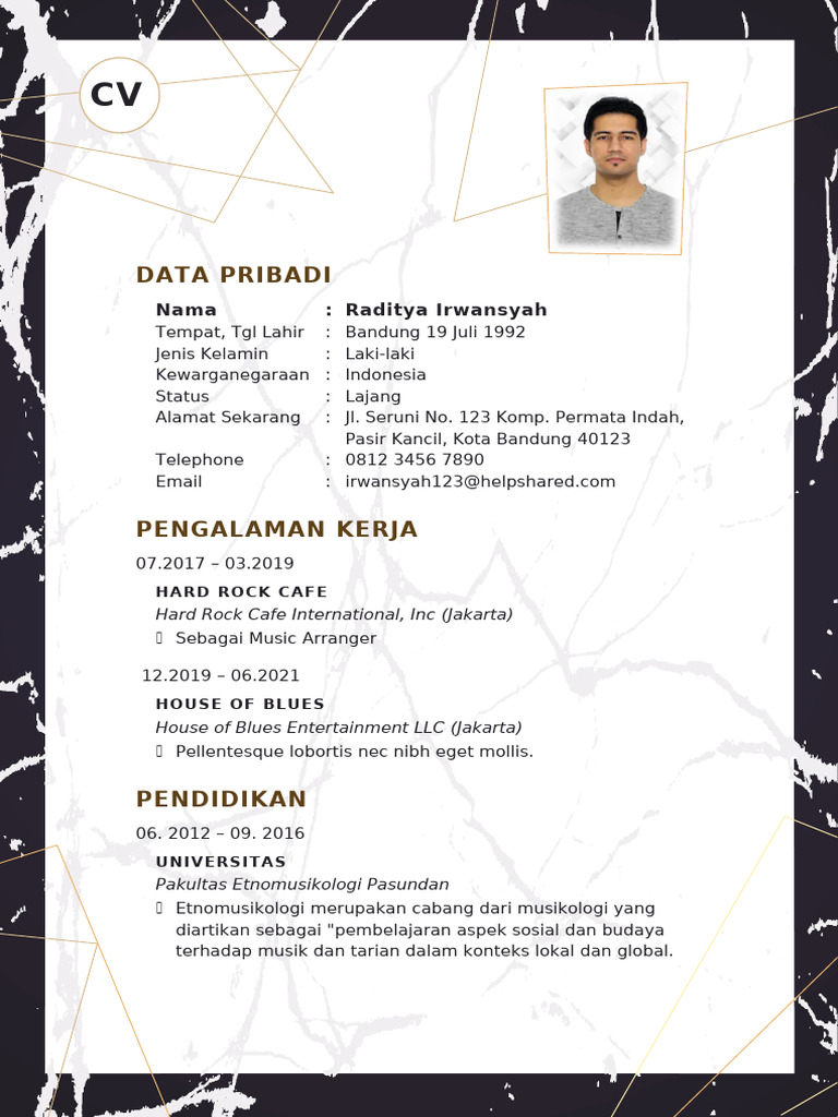 Contoh CV 6 | PDF