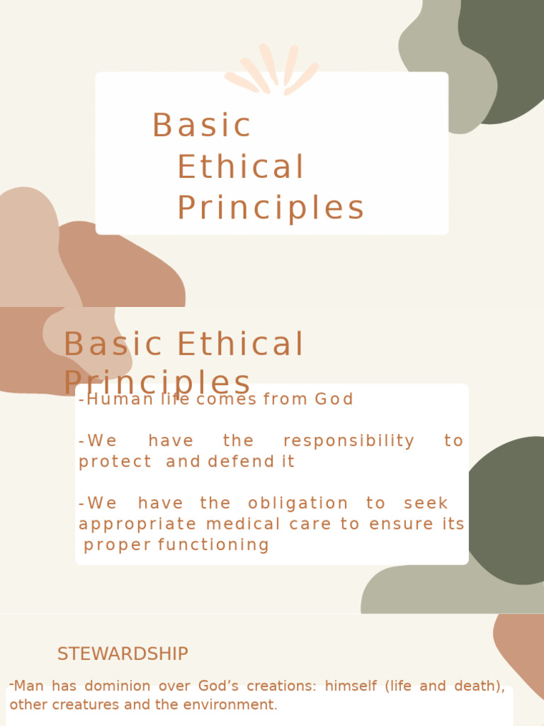Basic Ethical Principles | PDF