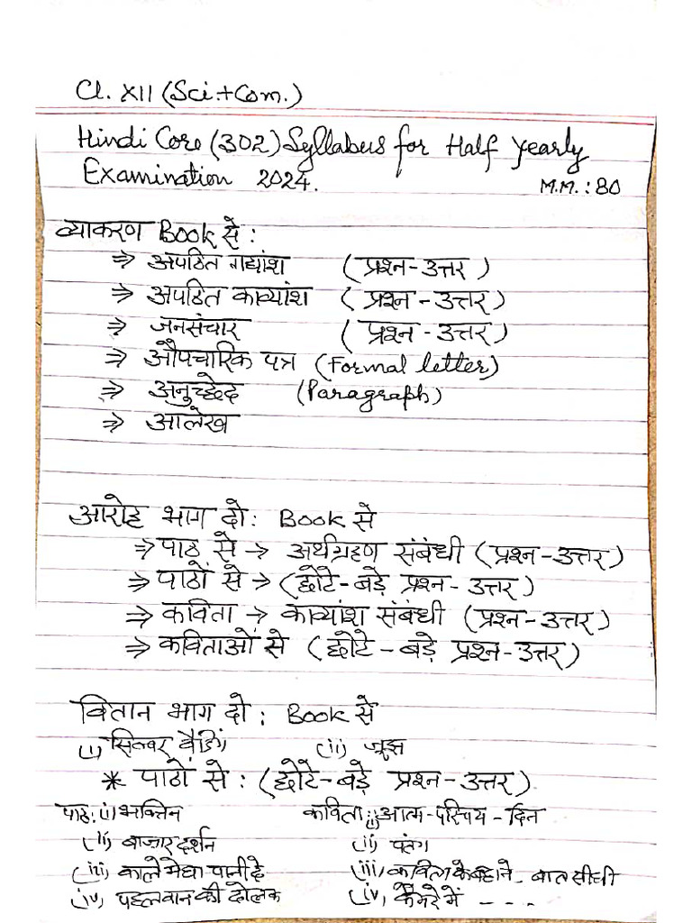 Class 12th HINDI PDF | PDF
