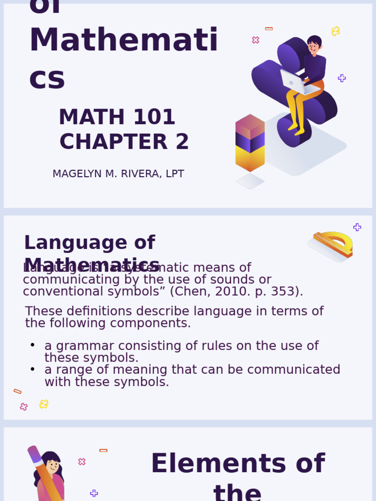 Chapter 2 Language of Math 1 | PDF