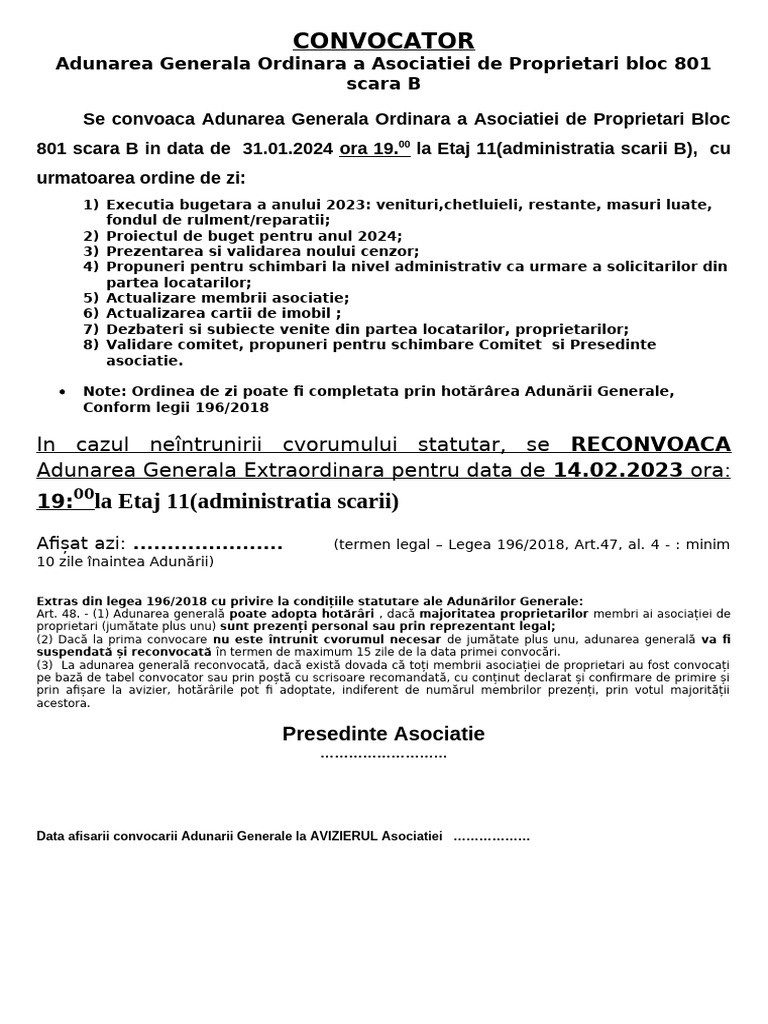 Convocator-Model0-De Printat | PDF