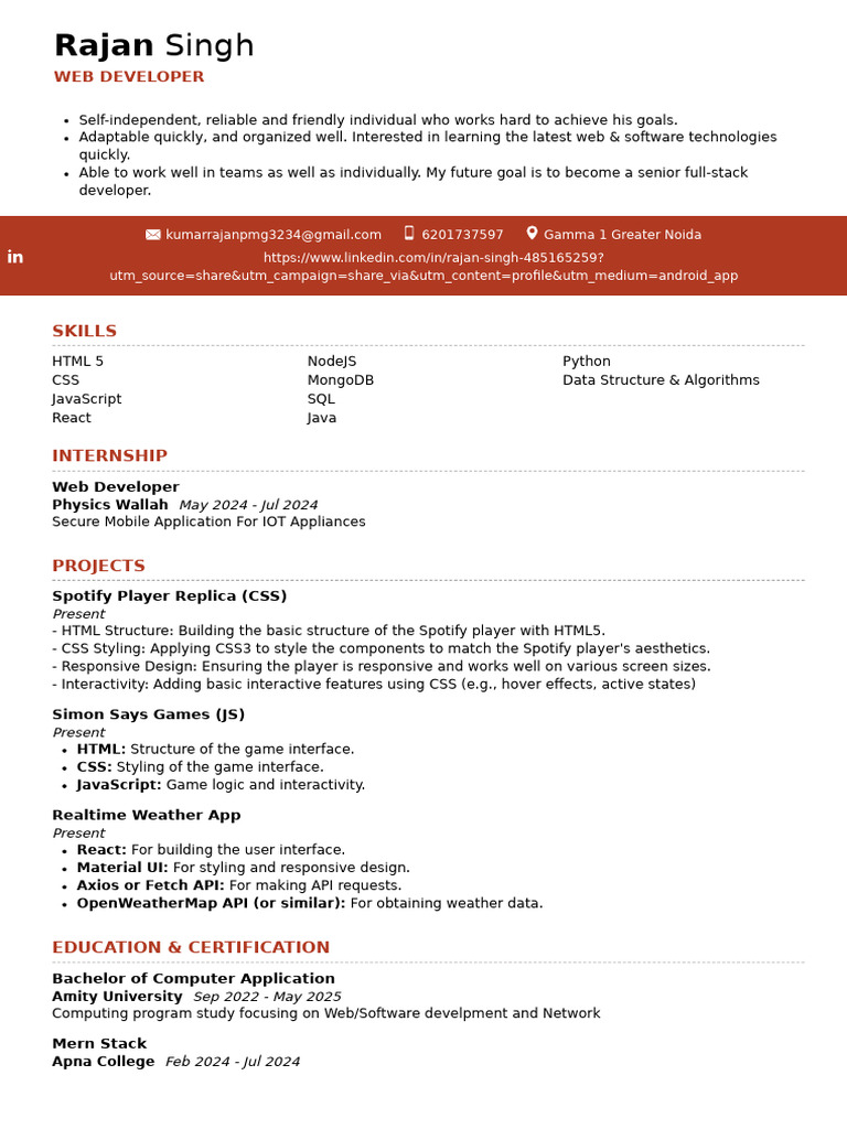 Web Developer (2) | PDF