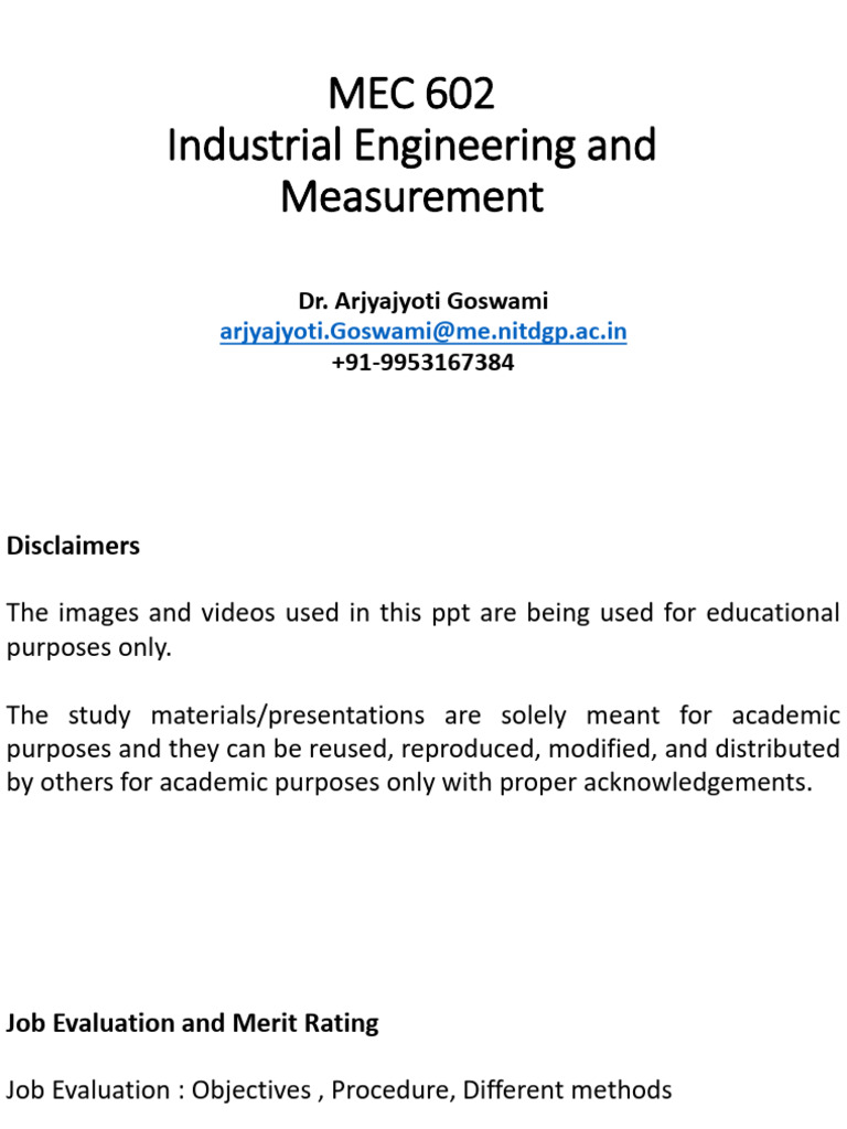 Job Evaluation Merit Rating Wages and Incentives | PDF
