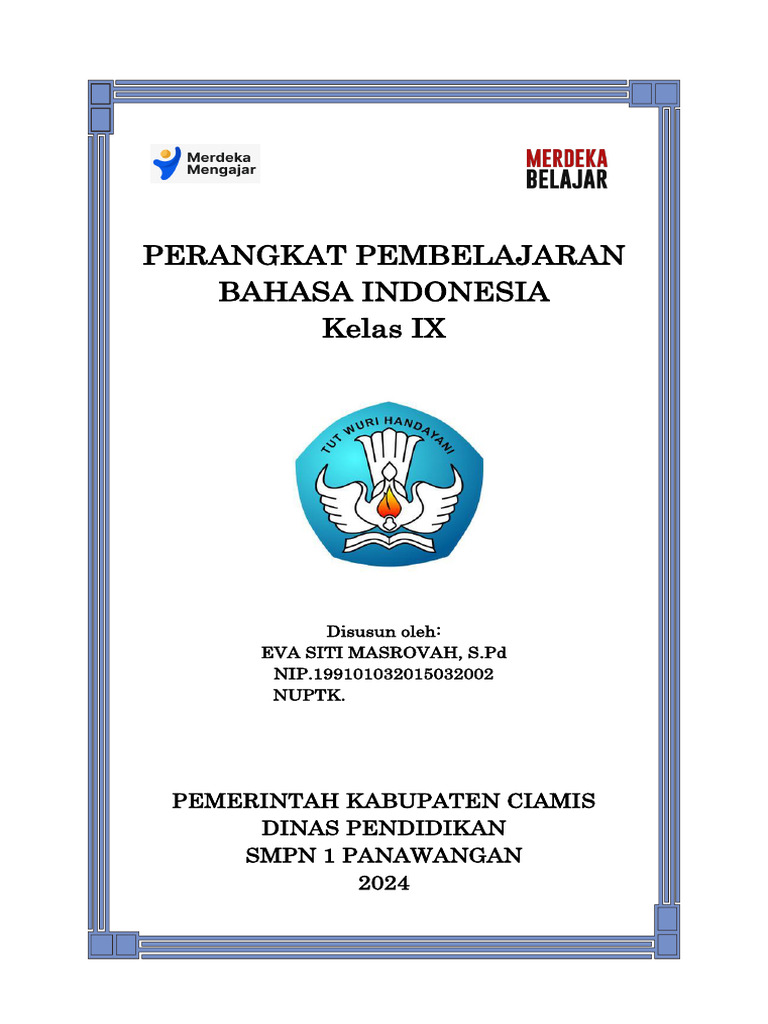 Cover Perangkat Pembelajaran | PDF