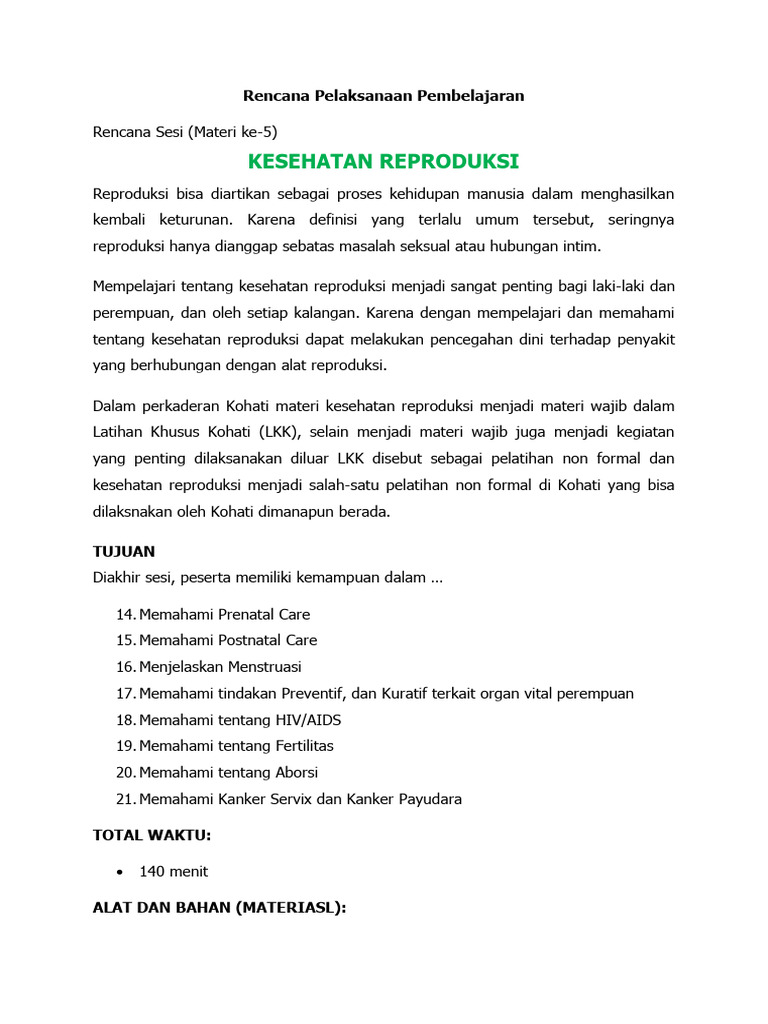 Kesehatan Reproduksi | PDF