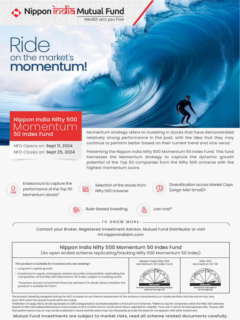 Product Note Nippon India Nifty 500 Momentum 50 Index Fund | PDF
