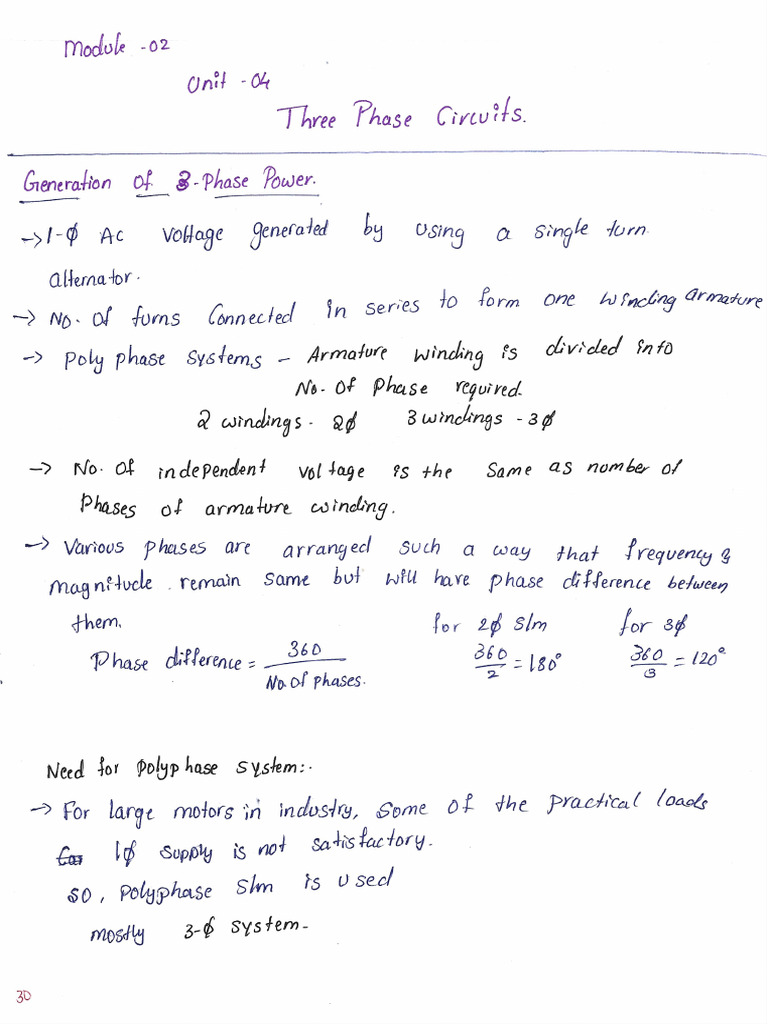 Module 02 Unit 04 Three Phase Circuits | PDF
