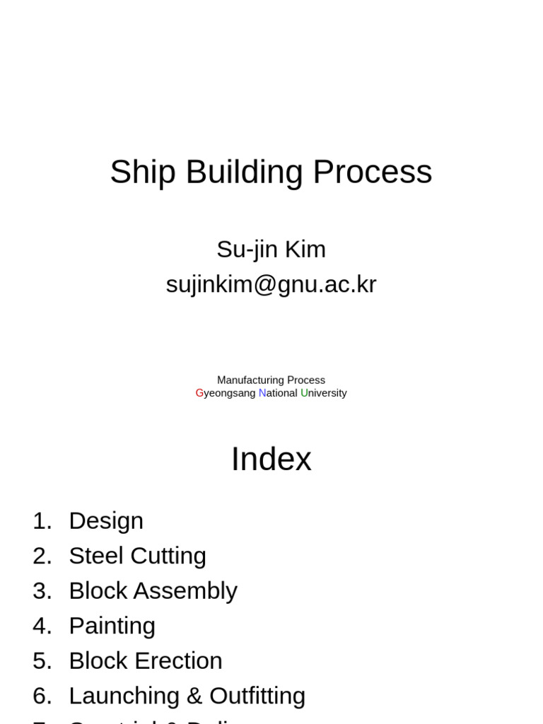 Ship Building Process PPT | PDF