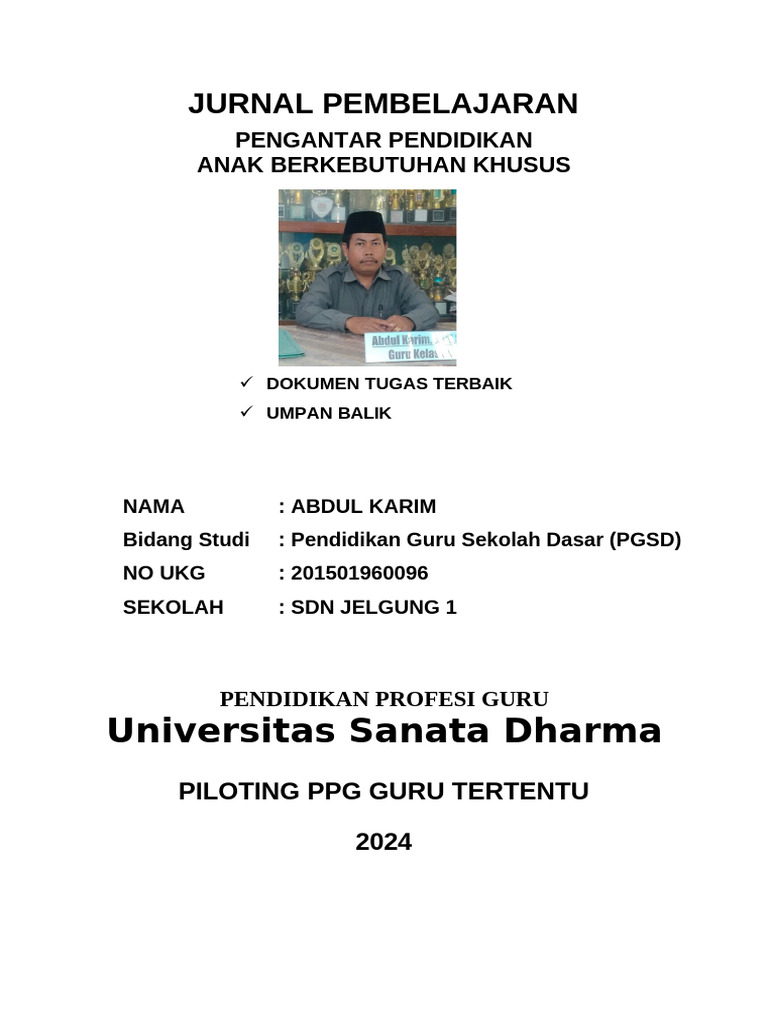 Jurnal Pembelajaran Modul 3 - Ppabk - Abd Karim | PDF
