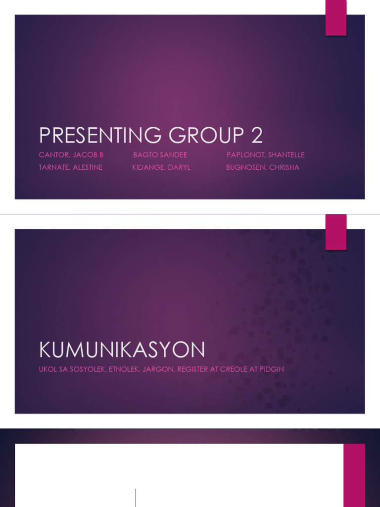 Wika: Sosyolek, Etnolek, at Iba Pa | PDF | Language Varieties And ...