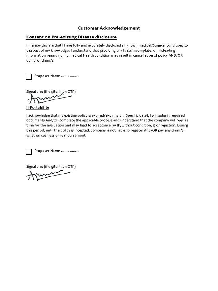 Customer Acknowledgement & Signed | PDF | Law