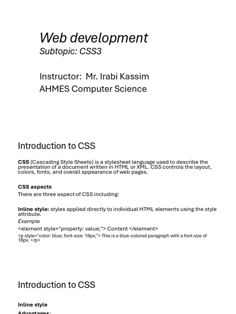 Web Development - AHMES | PDF