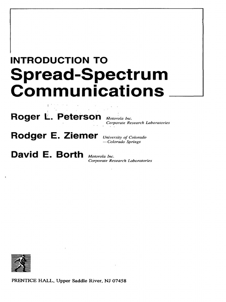 Spread-Spectrum Communications: Introduction To | PDF