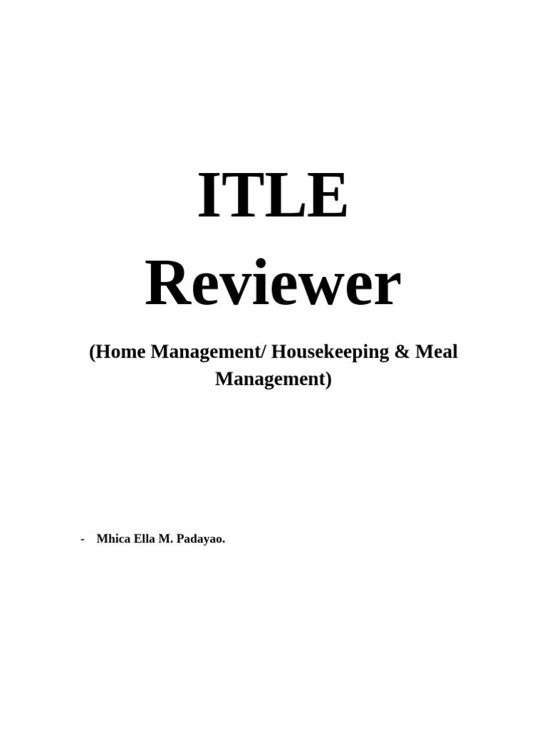ITLE Reviewer | PDF
