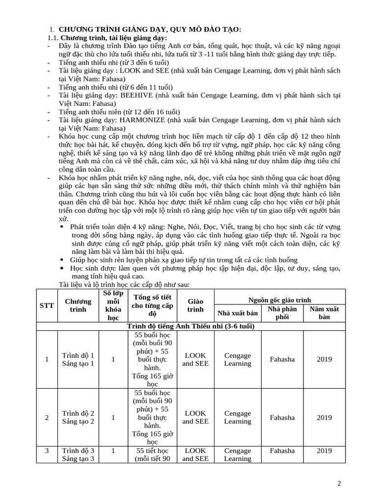 Chương Trình Gi NG D y | PDF